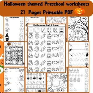 Printable Halloween Preschool Activity Bundle, Preschool/kindergarten ...