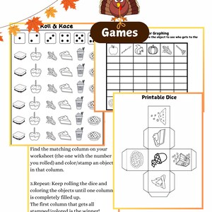 Printable Fall Thanksgiving Preschool Activity Bundle, Preschool ...
