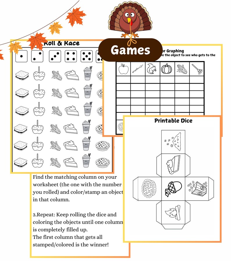 Printable Fall Thanksgiving Preschool Activity Bundle, Preschool ...