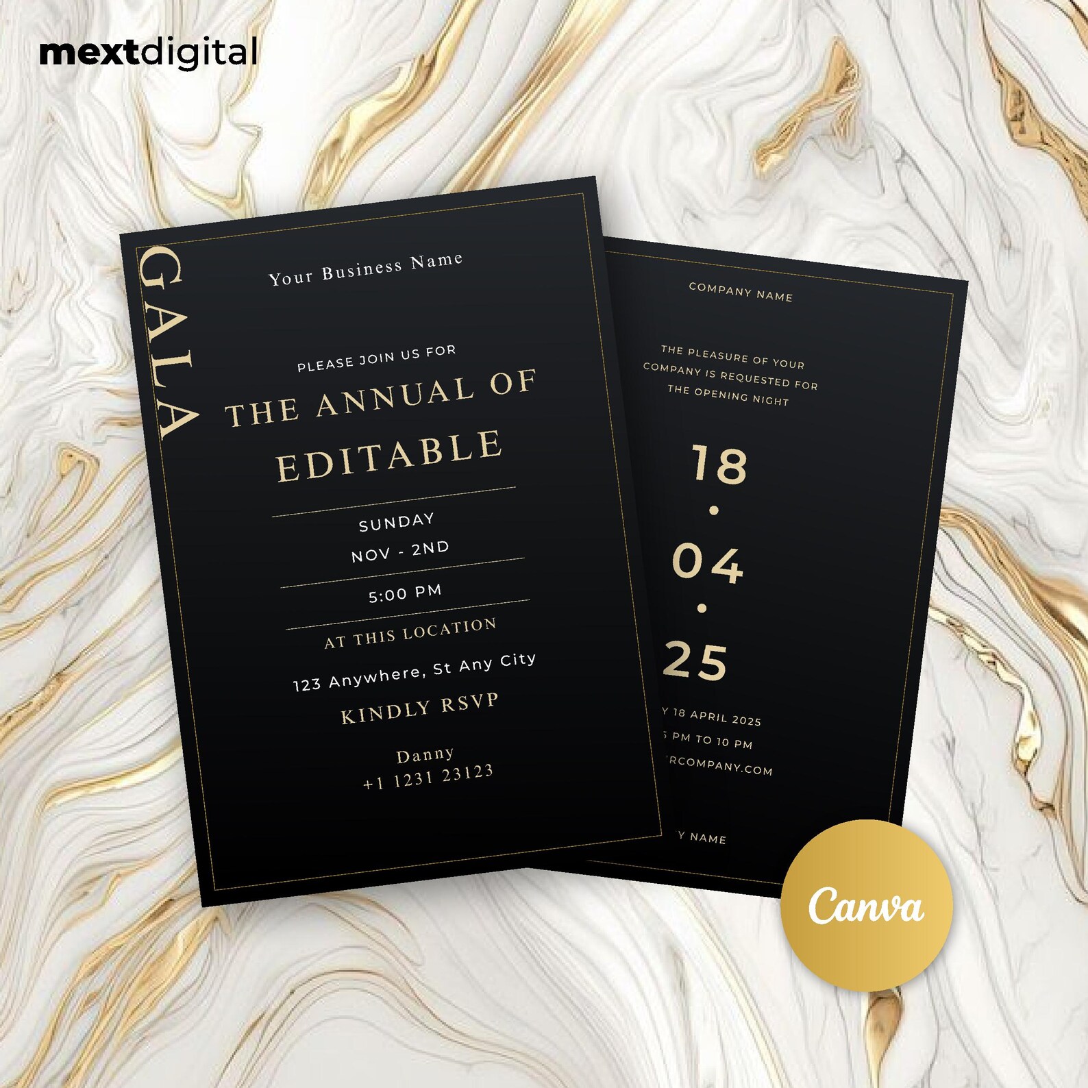 Editable Gala Invitation, Gala Event Printable Invite Digital Download ...