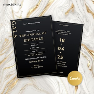 Editable Gala Invitation, Gala Event Printable Invite Digital Download ...