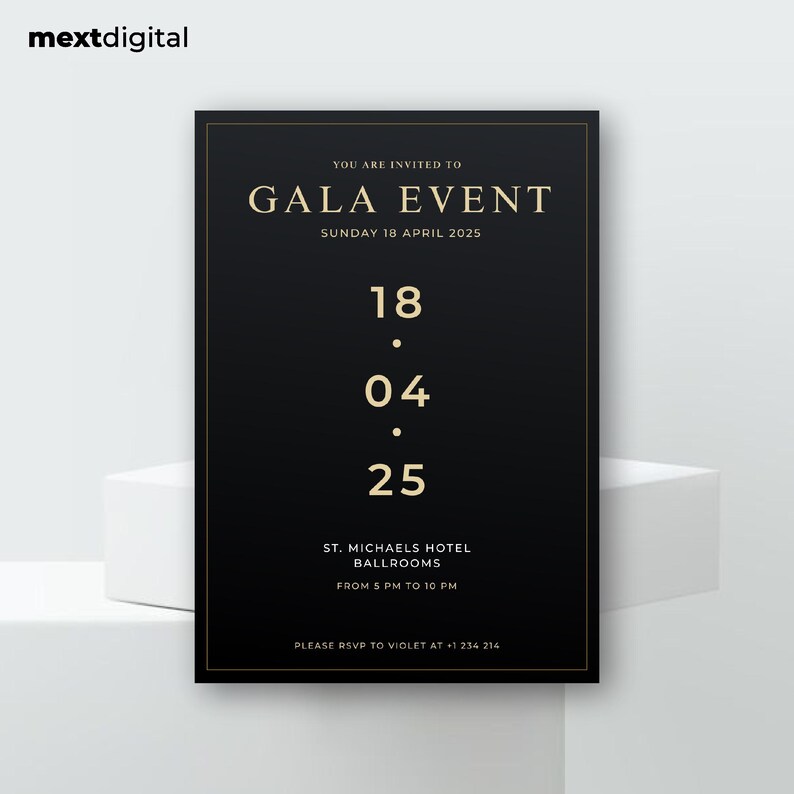Editable Gala Invitation, Gala Event Printable Invite Digital Download ...