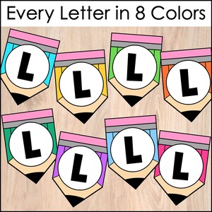 Printable Pencil Welcome Banner for Back to School Time With 8 Colors ...