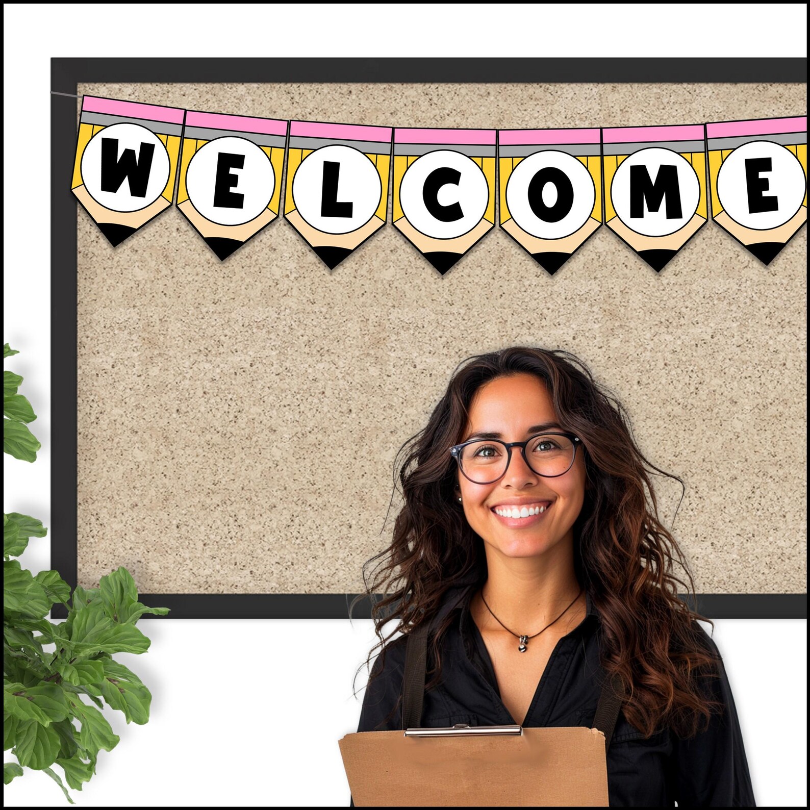 Printable Pencil Welcome Banner for Back to School Time With 8 Colors ...
