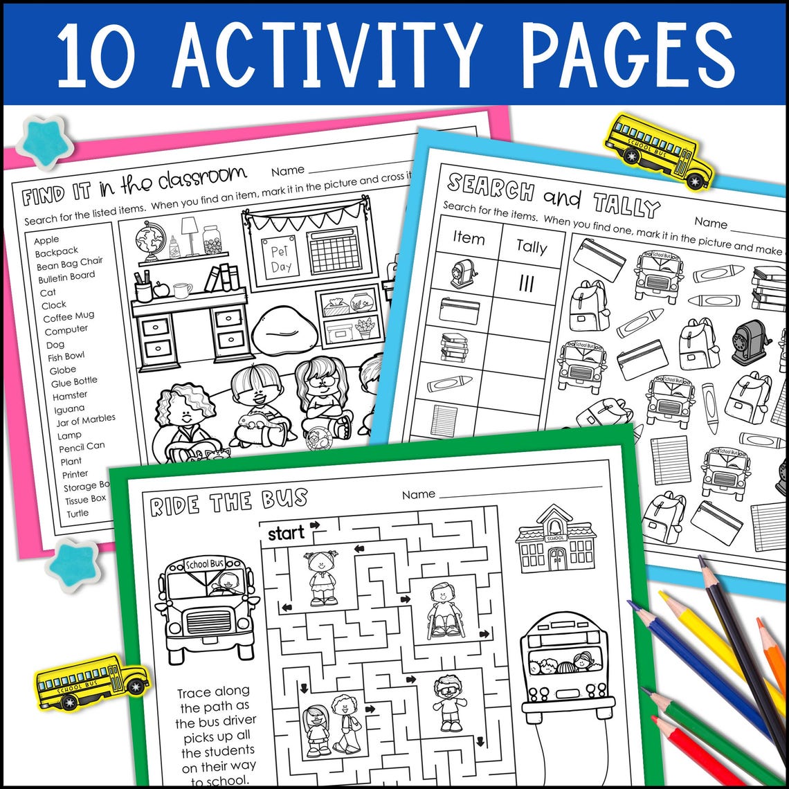 Back to School Activity Pack for 2nd, 3rd, and 4th Grade Morning Work ...