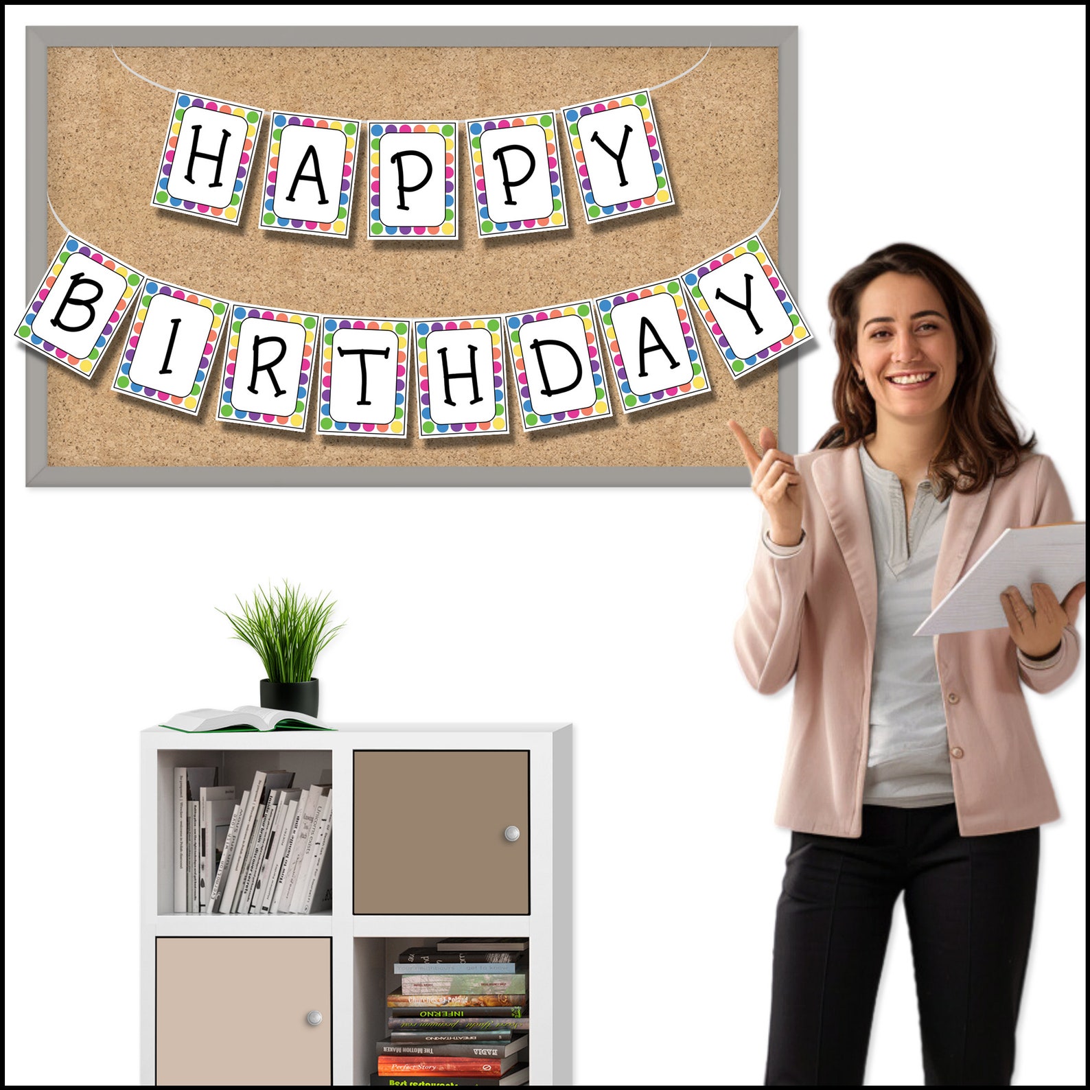 Happy Birthday Colorful Printable Banner - Etsy
