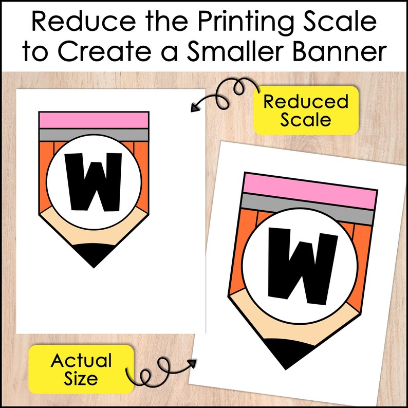 Printable Pencil Welcome Banner for Back to School Time With 8 Colors ...