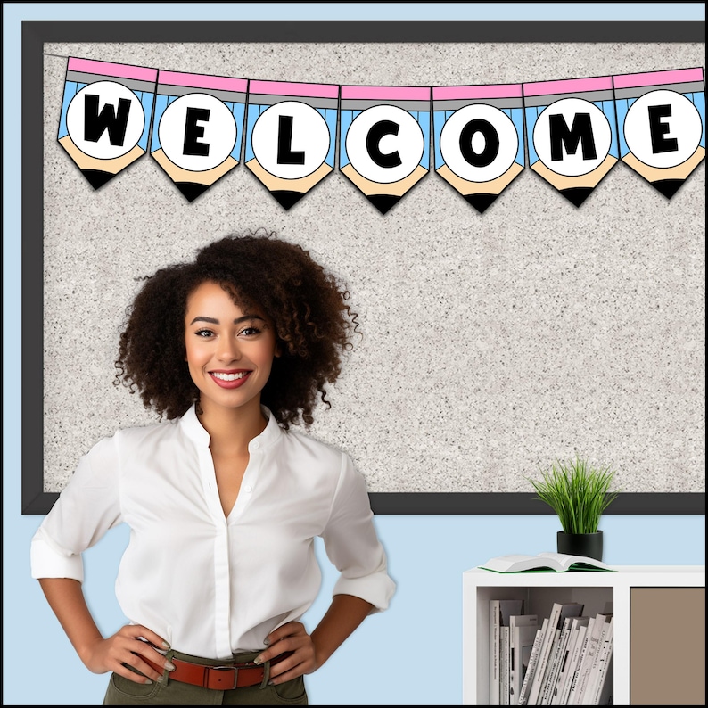 Printable Pencil Welcome Banner for Back to School Time With 8 Colors ...