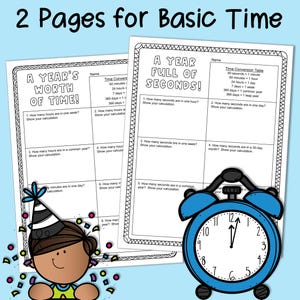 Happy New Year Math Worksheets for 2025 Fun Review for 2nd, 3rd, 4th ...