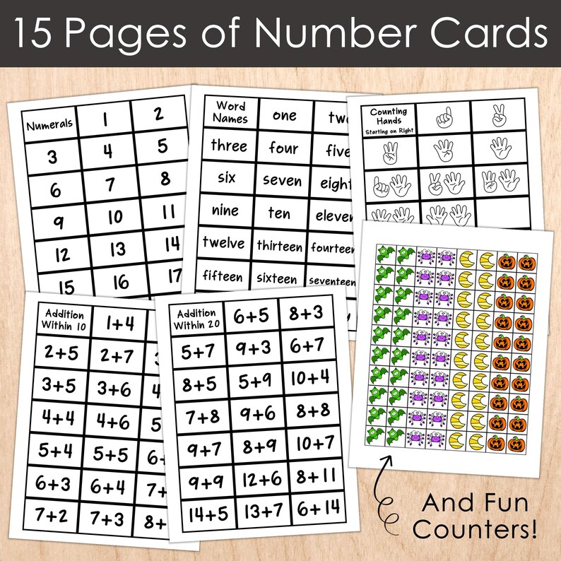 Halloween Numbers 1 to 20 Math Activities for October Number Sense ...