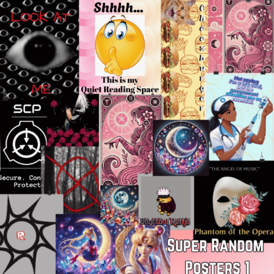 Random Posters 1 Matte Vertical Posters Anime, Creepypasta, Gaming ...