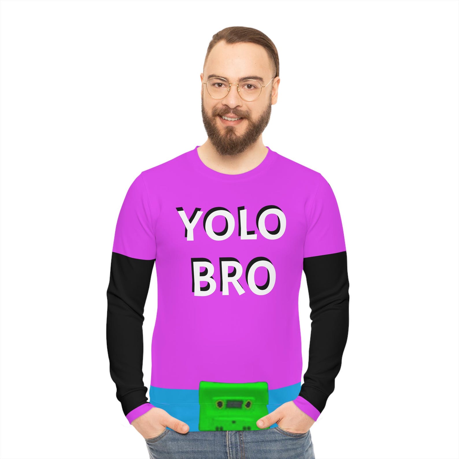 Yolo Bro Guy Sweatshirt | Roblox Cosplay | Neon Party Shirt ...