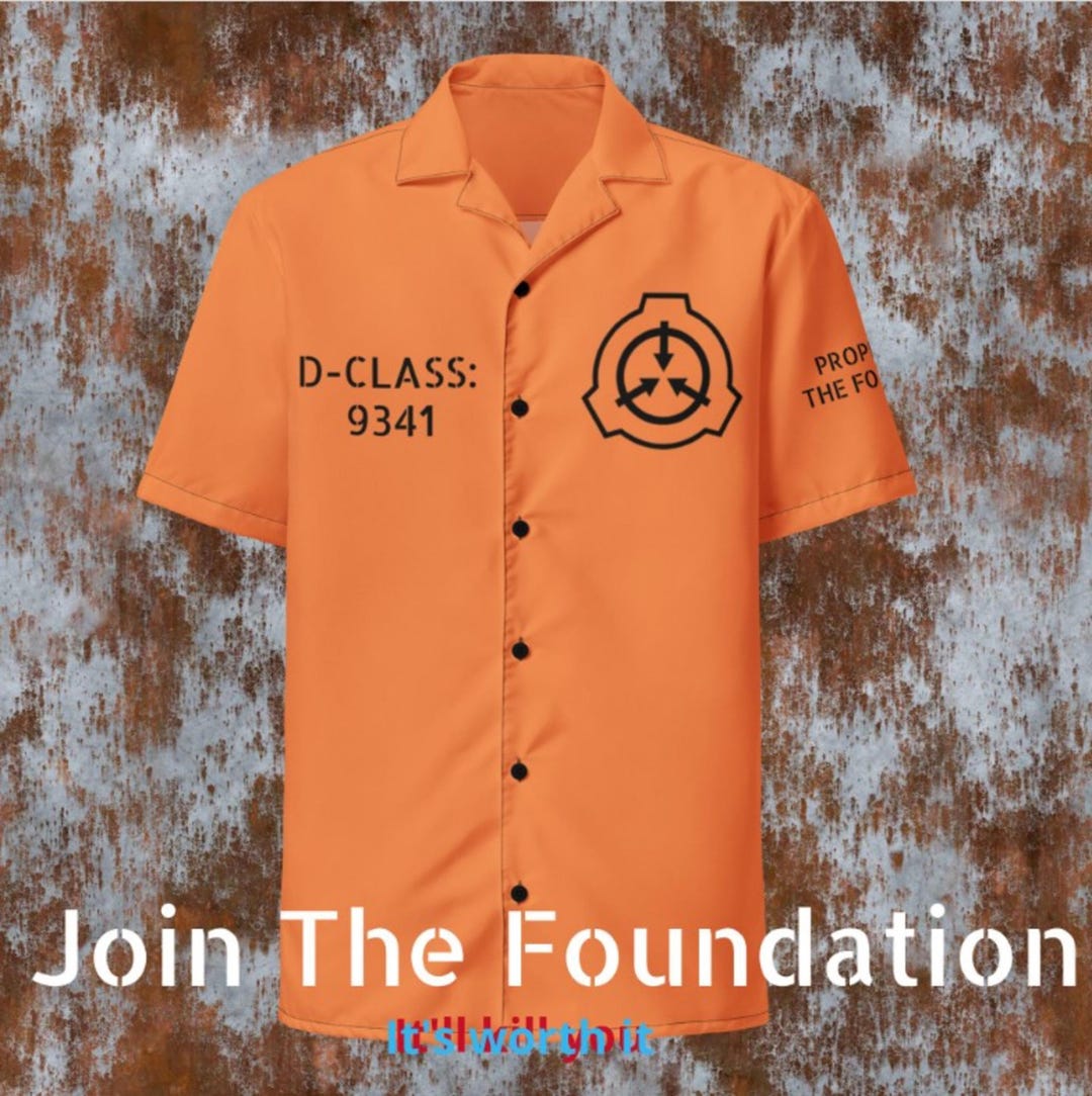 SCP Foundation D-class Personnel Cosplay Unisex Button Shirt - Etsy UK