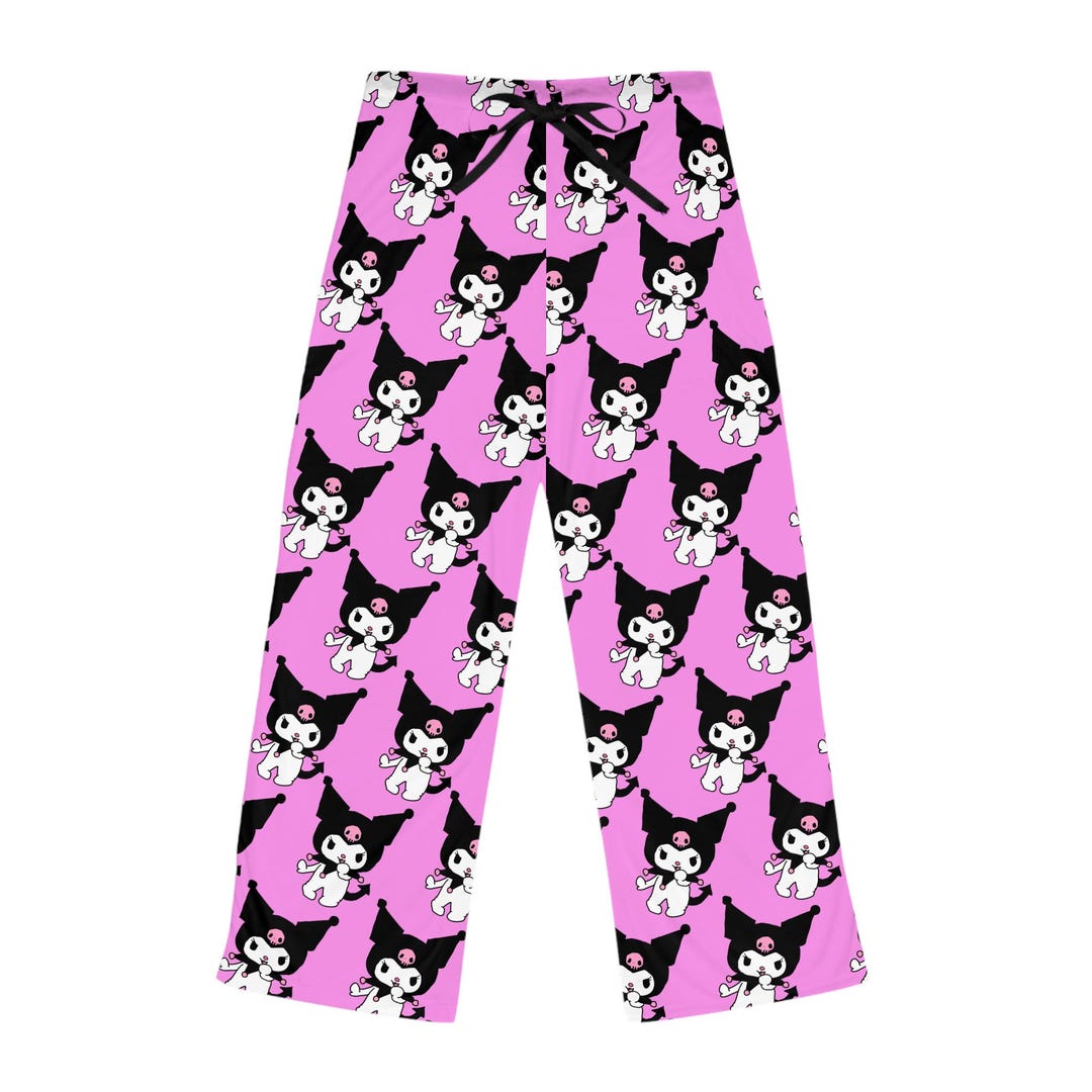 Kuromi Women's Pajama Pants, Sanrio Cutesy Lounge Sleepwear ...