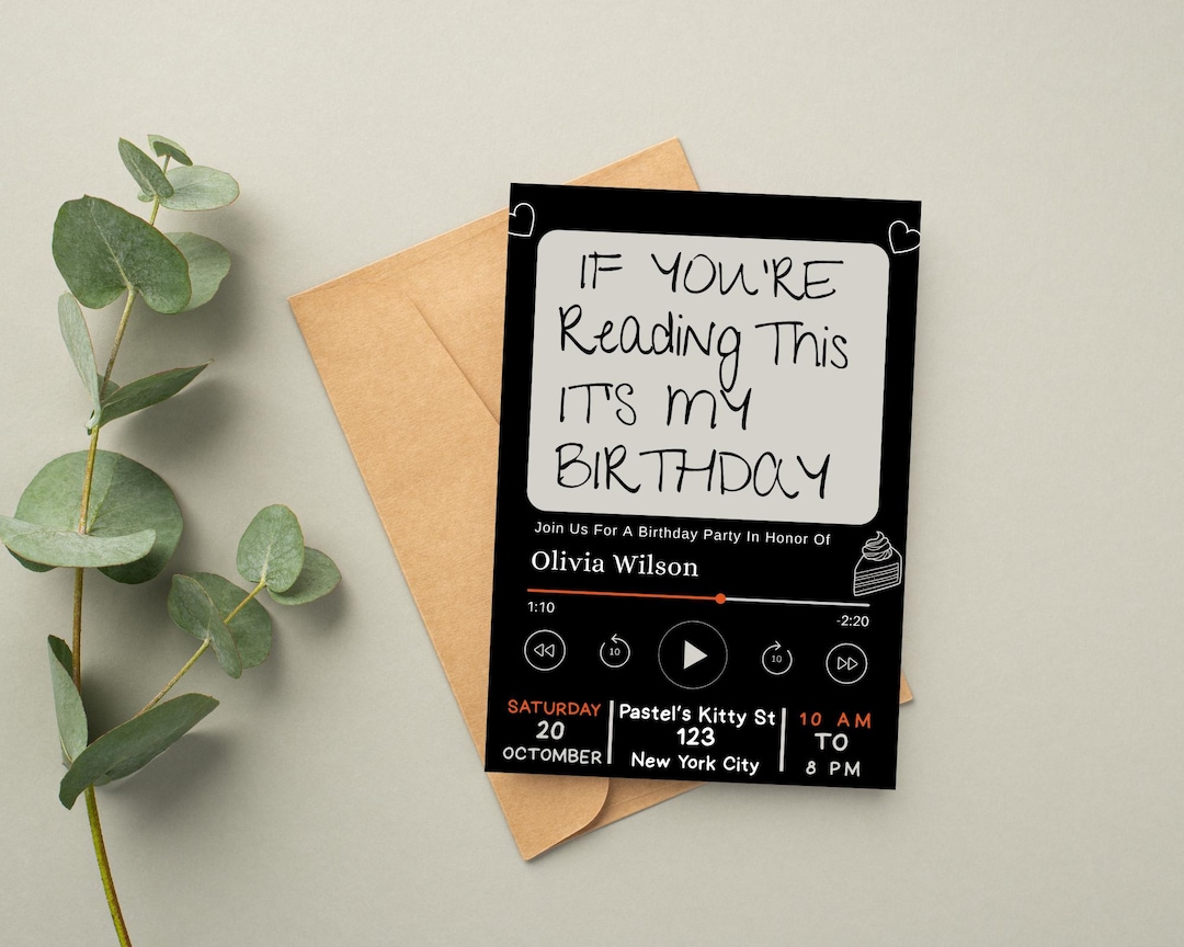 SPOTIFY DRAKE Birthday Invitation, Editable Digital Birthday Invite ...