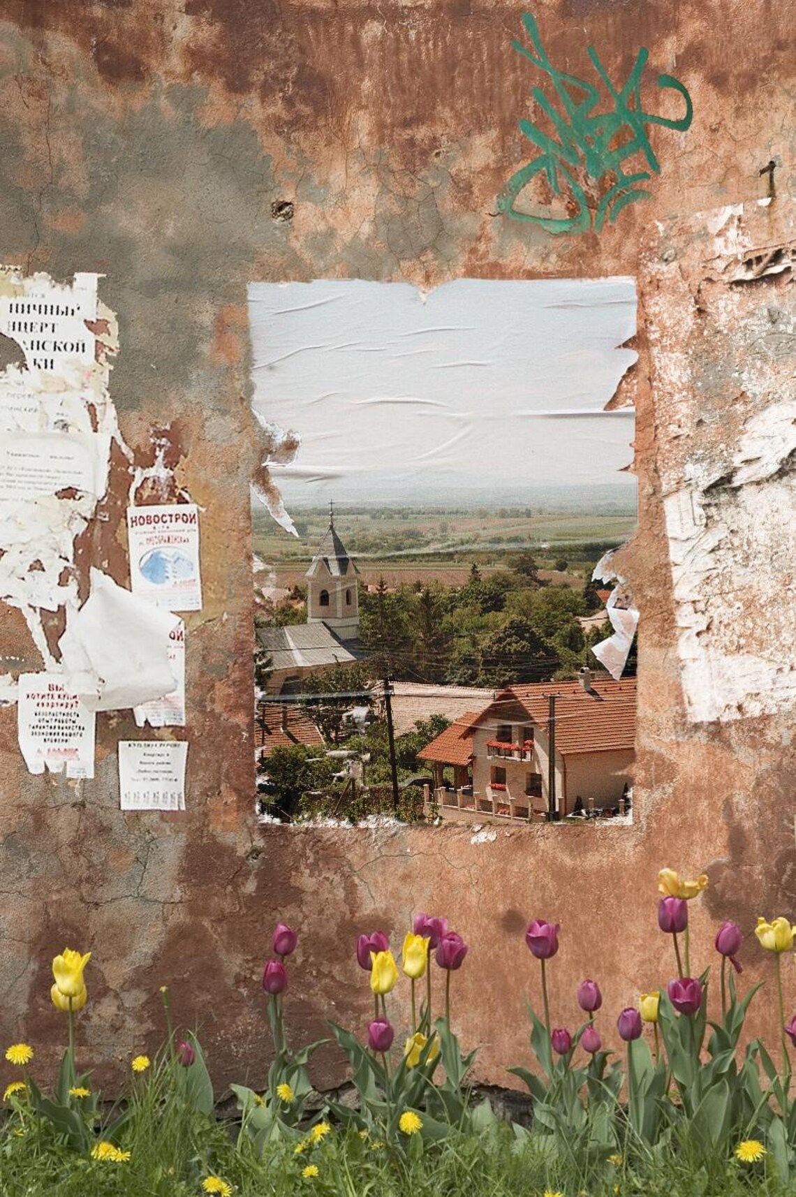 Vintage Village Photo // Color // Poster // Digital Print // 4K // Home ...