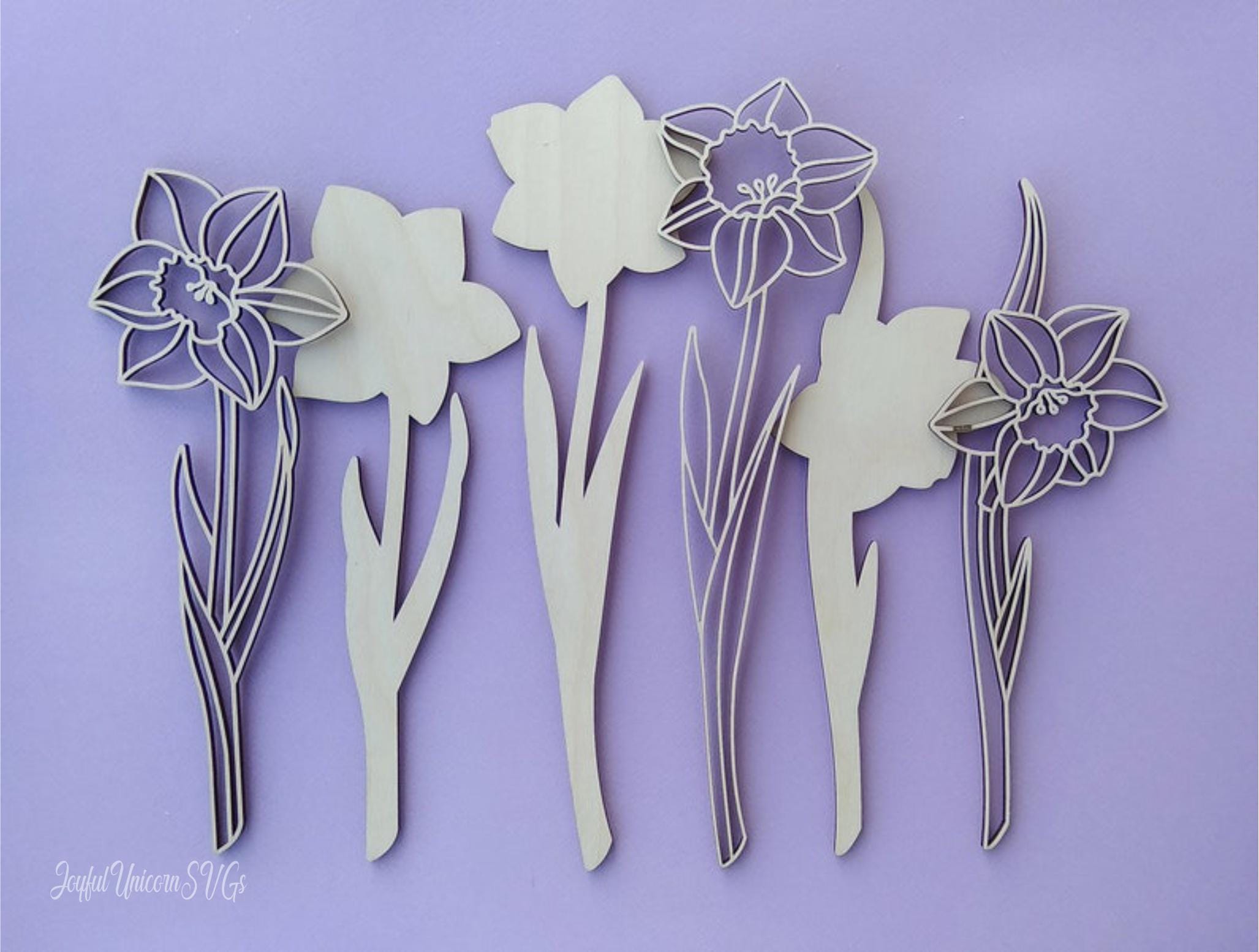 Daffodil Flower SVG, Narcissus Flower SVG, Daffodil Bundle SVG, Laser ...