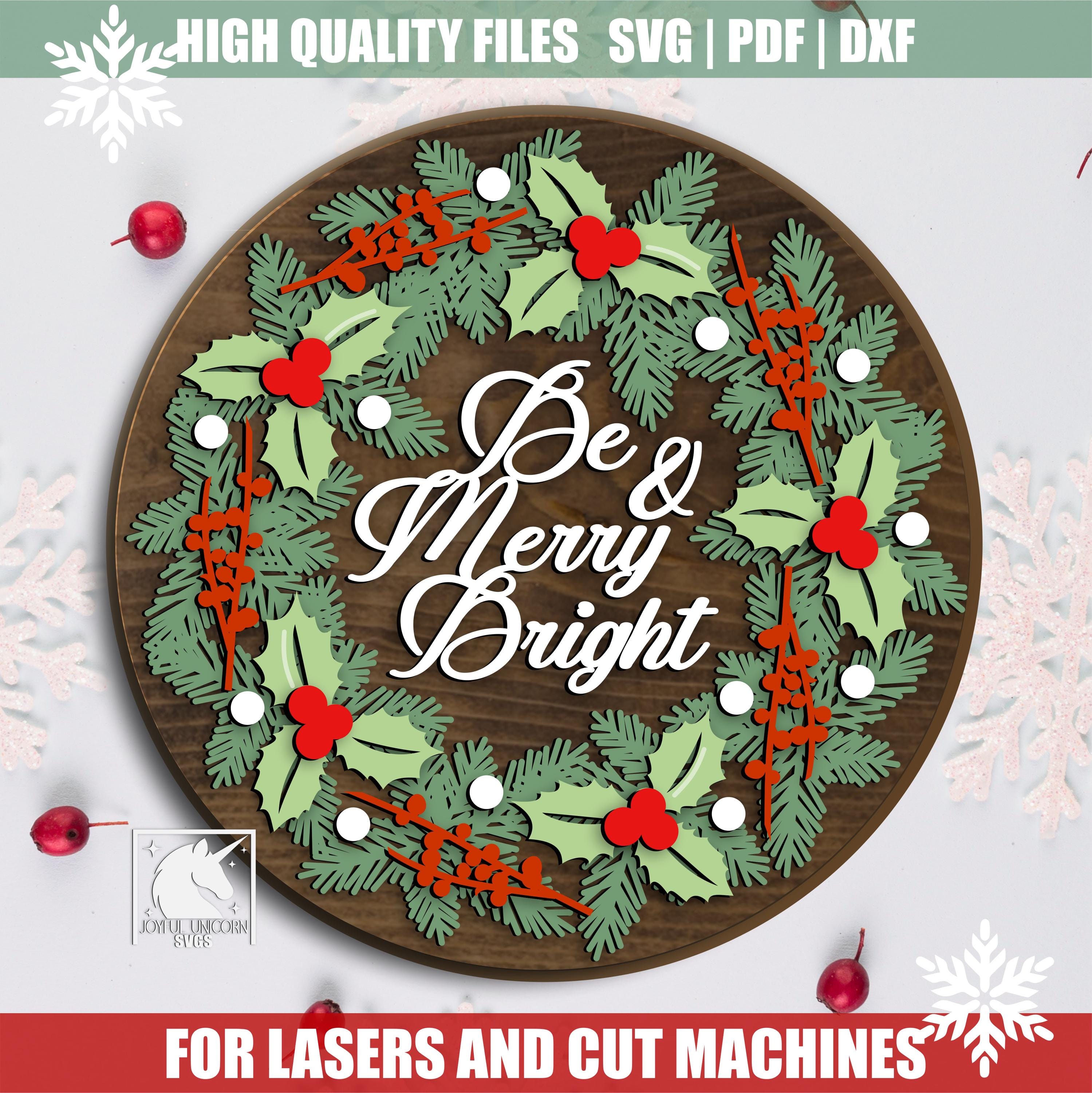 Christmas Round Wood Signs SVG Bundle, Christmas Welcome Door Hangers ...