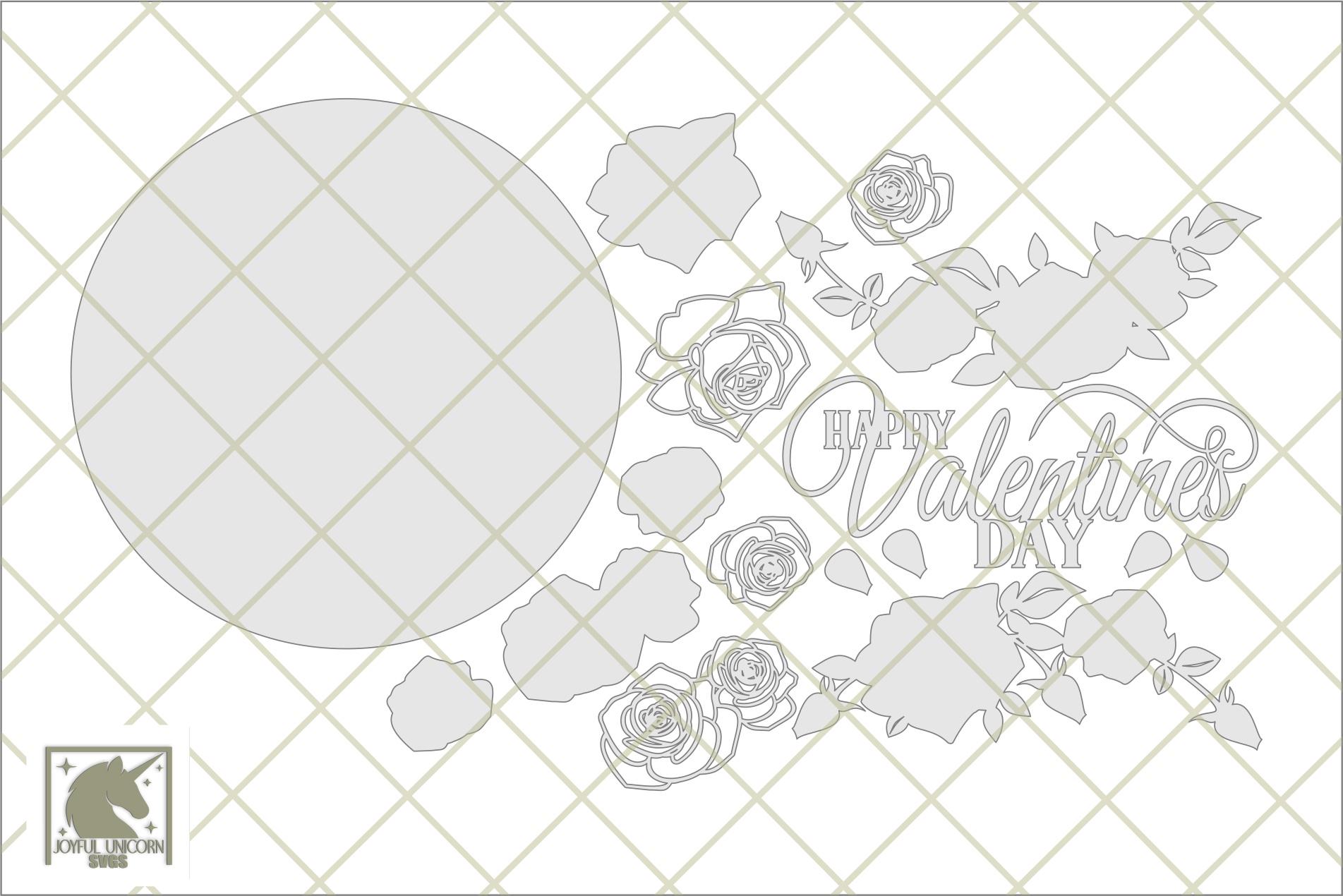 Happy Valentine's Day Door Hanger SVG, Floral Valentine's Day Wood ...