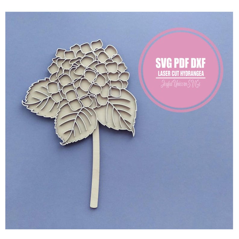 Hydrangea SVG, Hydrangea Flower SVG, Laser Cut Flower SVG, Glowforge ...