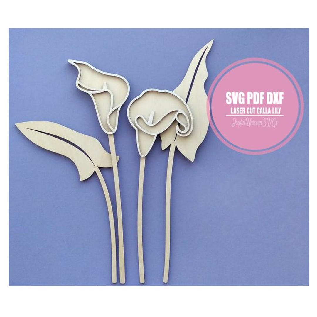 Calla Lilies SVG Bundle, Calla Lily Flower SVG, Laser Cut Flowers for ...