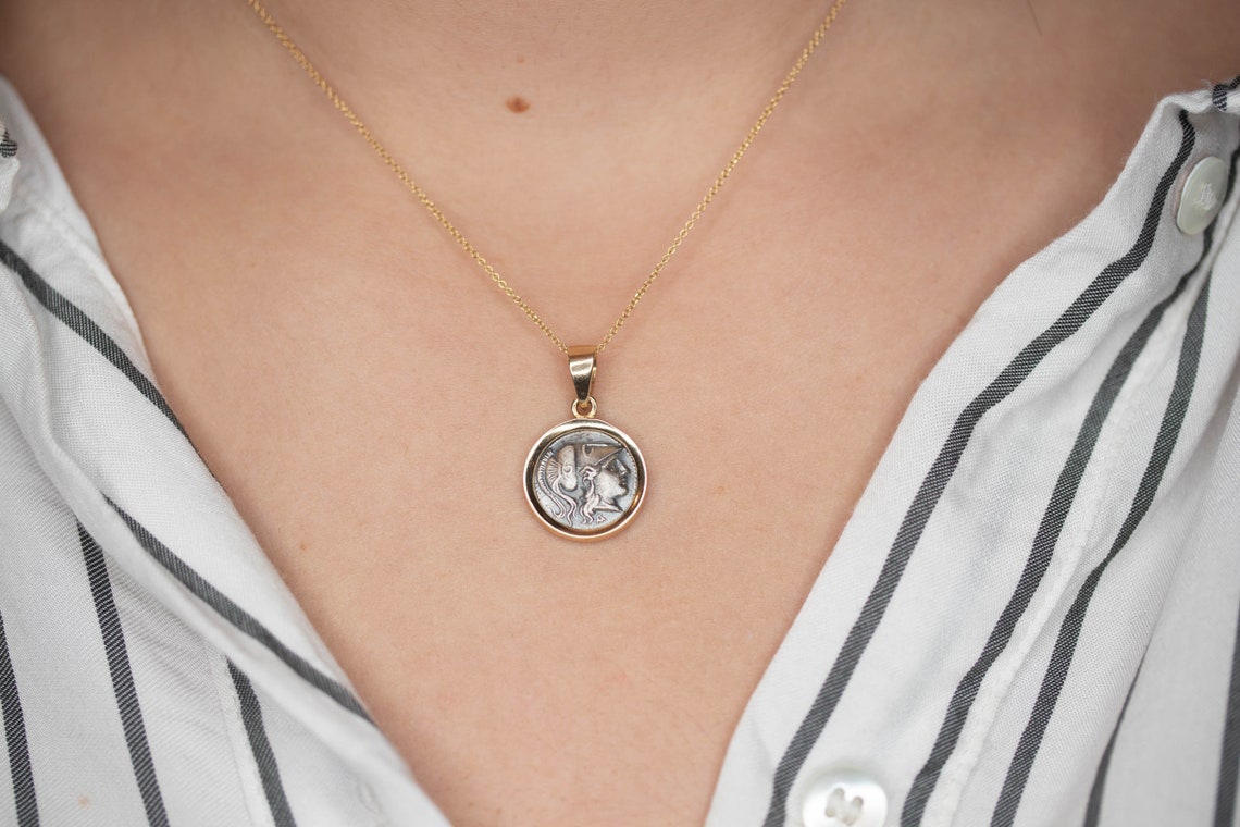 Alexander the Great Coin Necklace in Solid Gold and Silver / Ancient ...