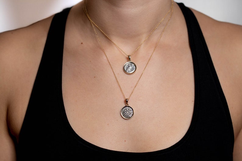 Alexander the Great Coin Necklace in Solid Gold and Silver / Ancient ...