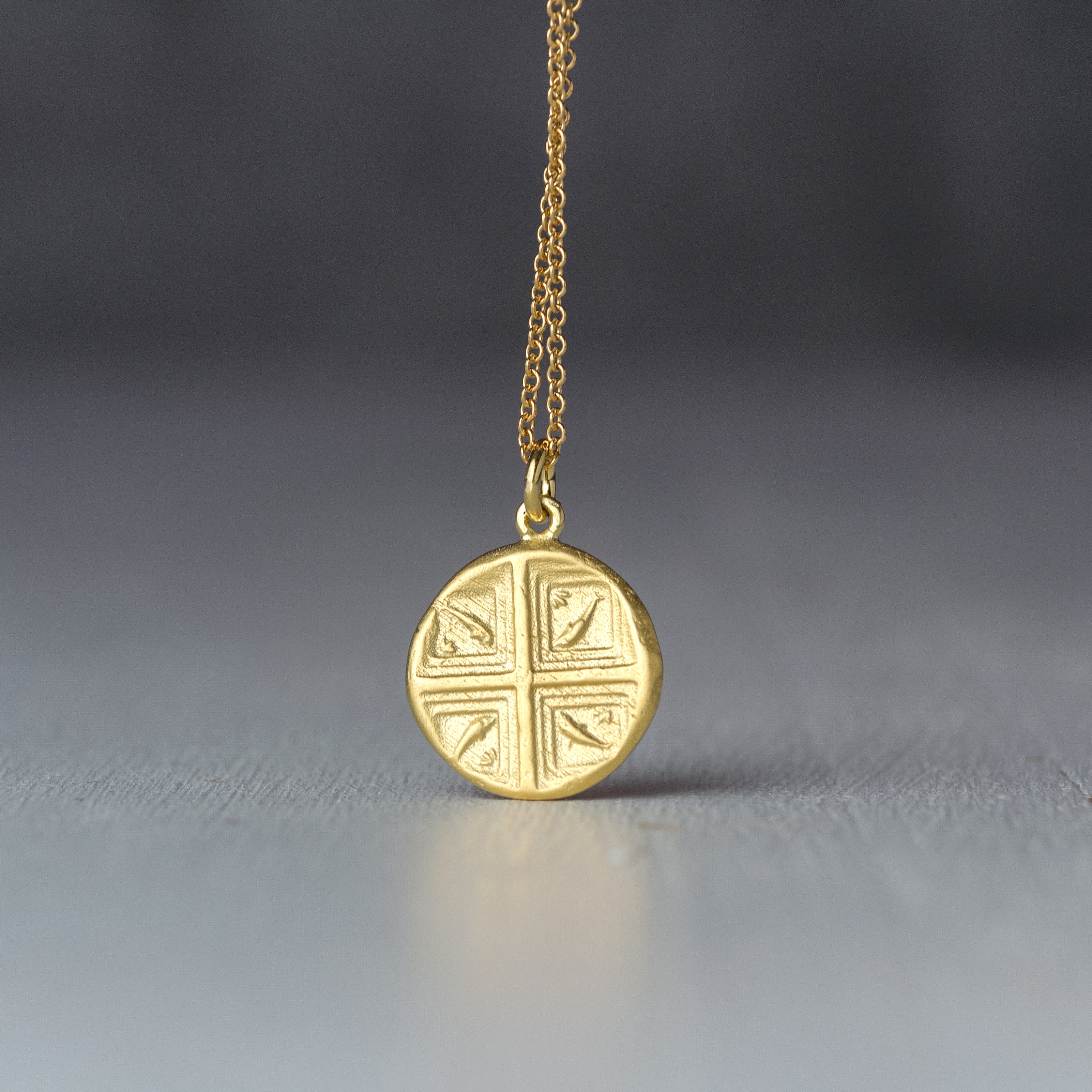 Solid Gold Ancient Greek Coin Necklace Delphi Pendant 14k 18k | Etsy