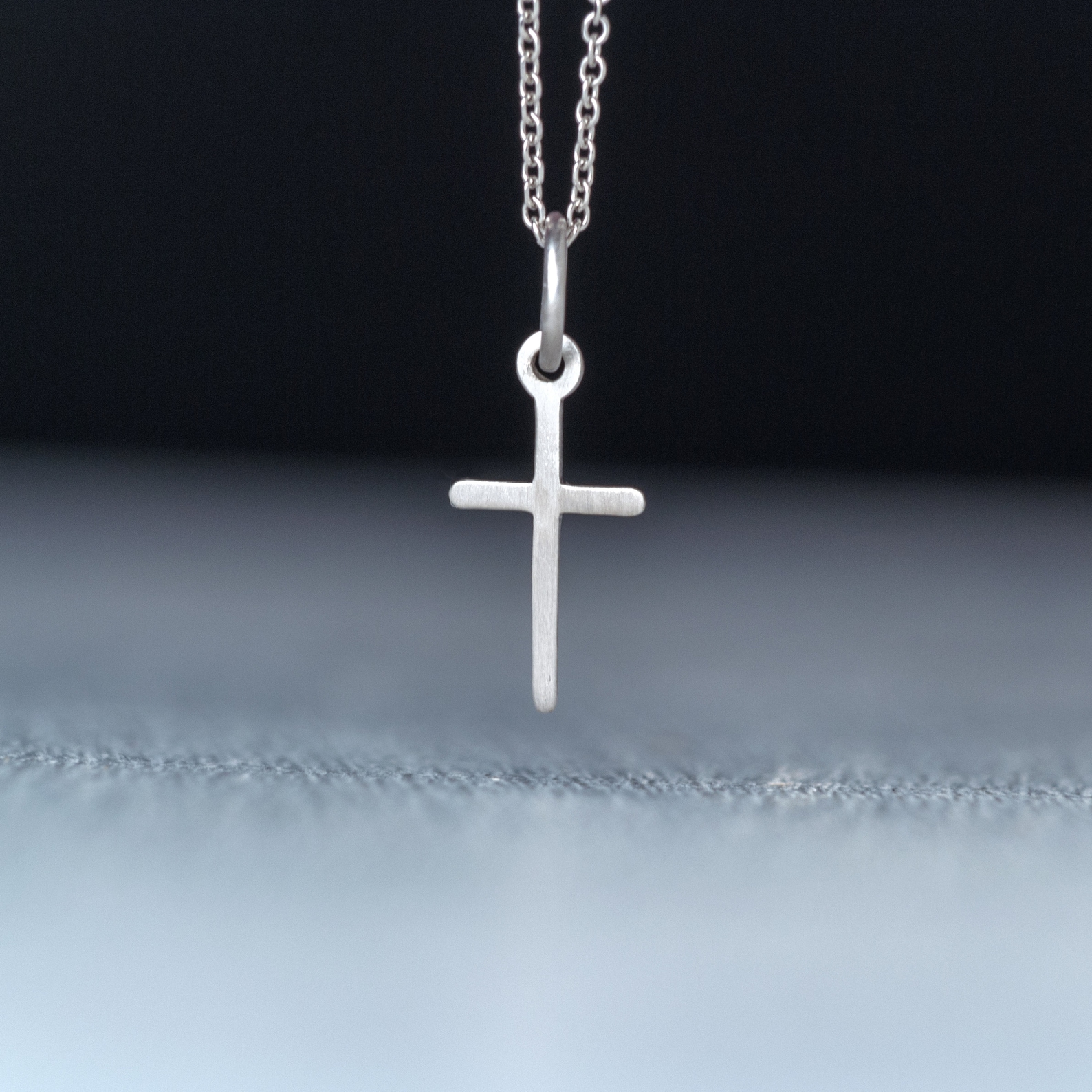 Extra Tiny Solid Gold Cross Necklace / 14k Gold Handmade | Etsy