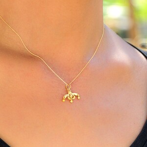 Solid Gold Bee Necklace | Ancient Greek Bee Pendant | Minoan Bee Charm ...