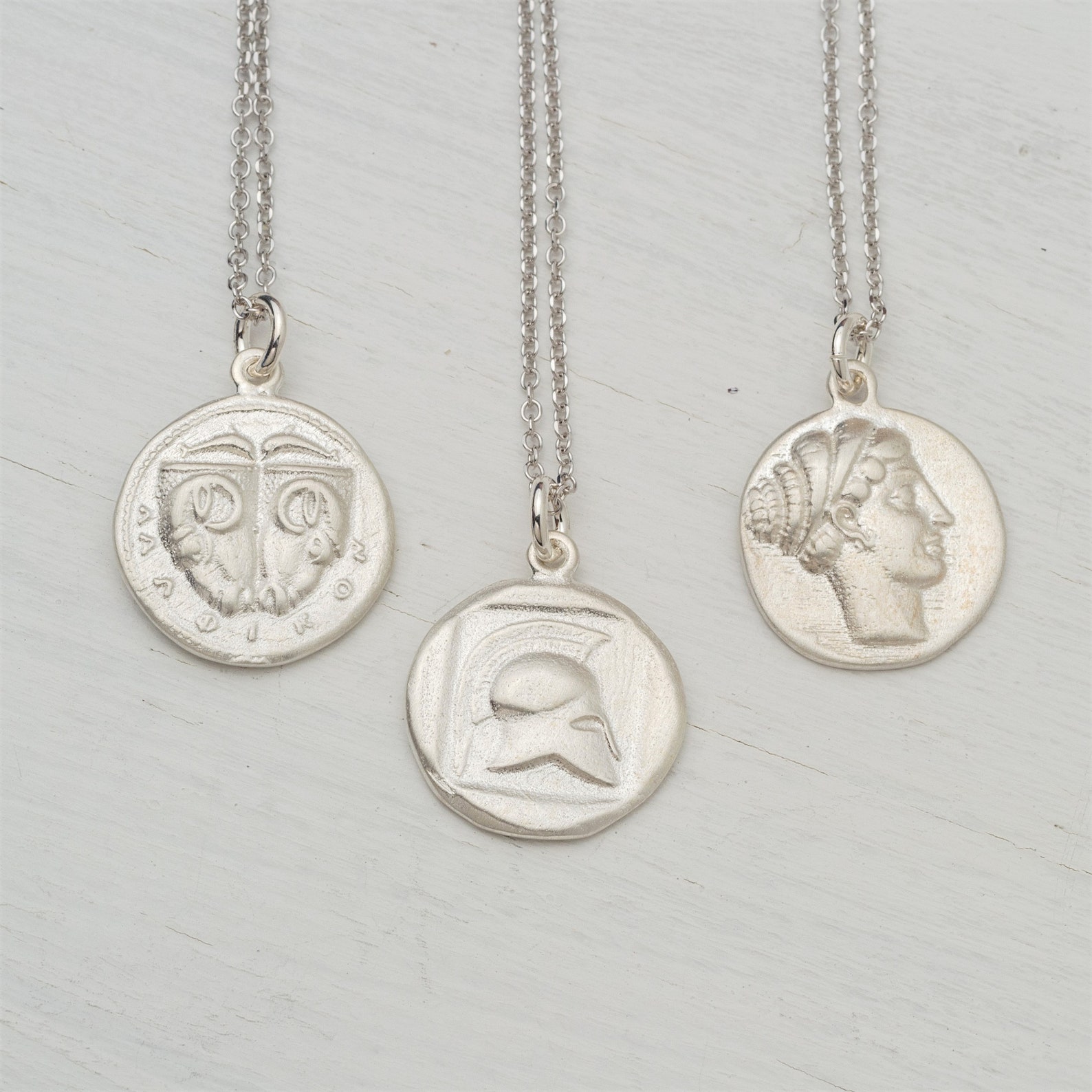 Solid Gold Ancient Greek Coin Necklace / 9k 14k or 18k Gold | Etsy