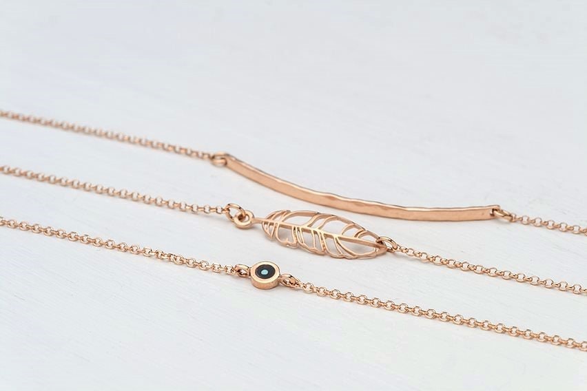 Hammered Solid Gold Bar Bracelet: Skinny Layering Bracelet 202B-BX - Etsy