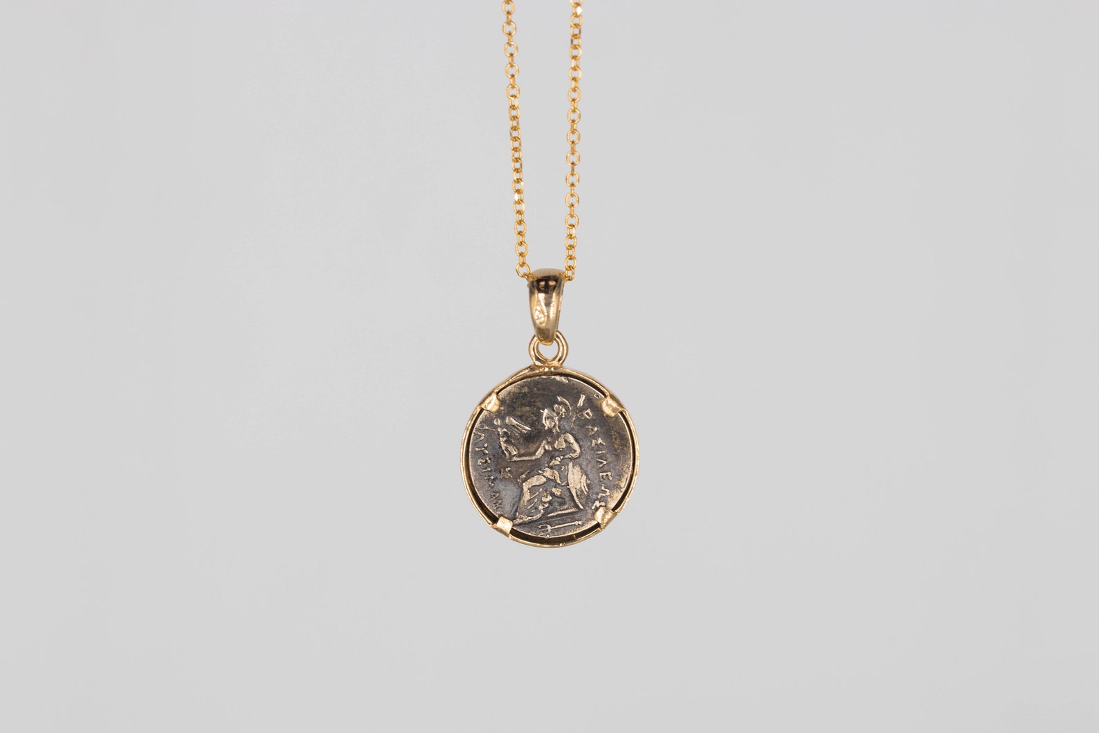 Alexander the Great Coin Necklace in Solid Gold and Silver / Ancient ...