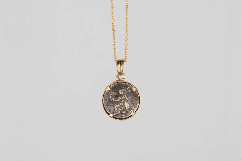 Alexander the Great Coin Necklace in Solid Gold and Silver / Ancient ...