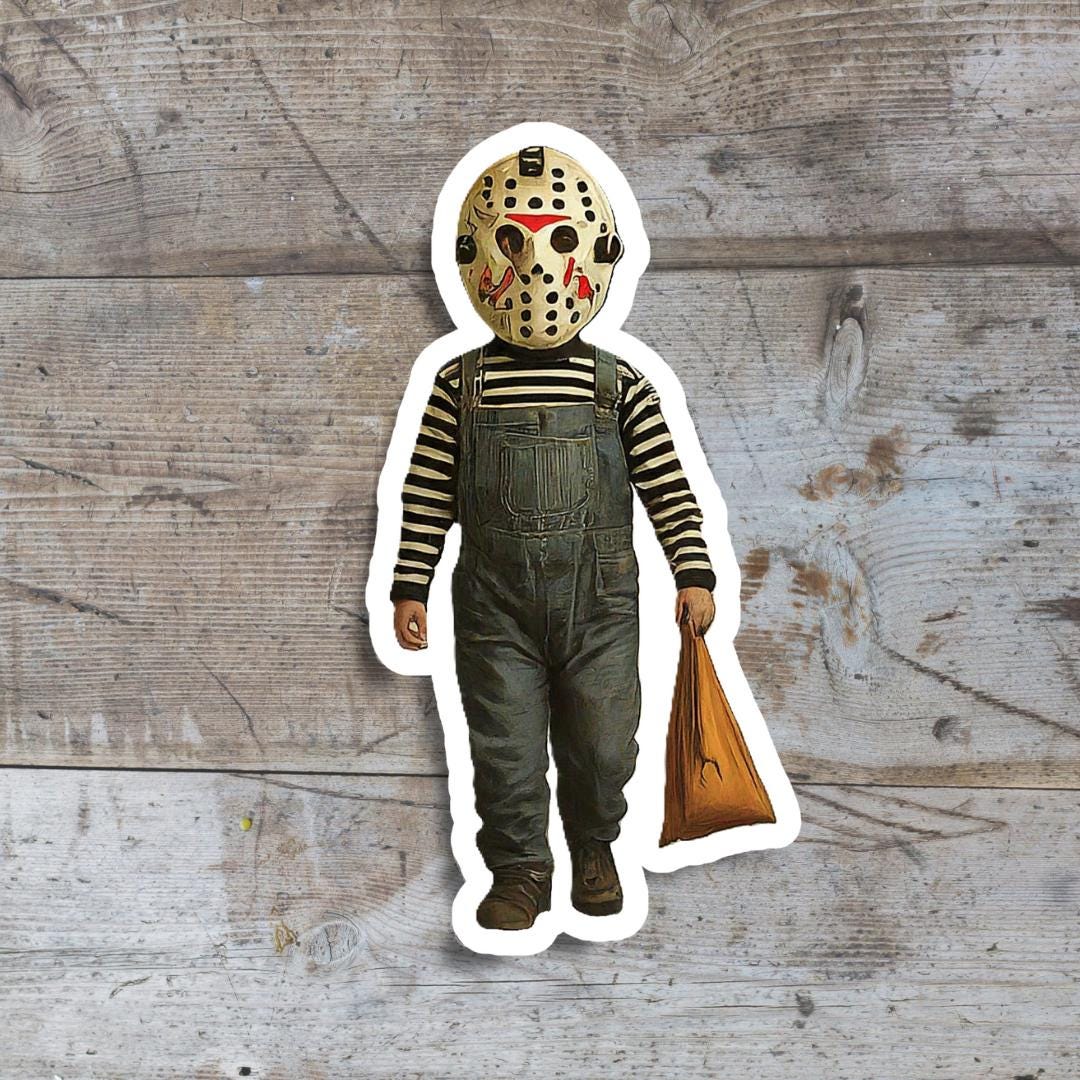 Vintage Horror Jason Sticker Classic Horror Movie Character 3x2 Decal ...