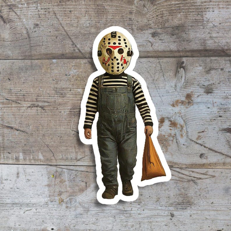 Vintage Horror Jason Sticker Classic Horror Movie Character 3x2 Decal ...