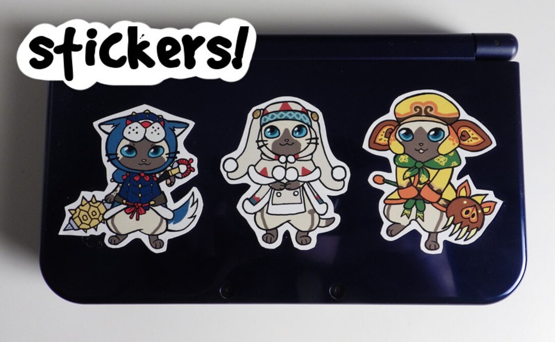 Monster Hunter Eight Palico Stickers Cute Felyne/calico/melynx Cats - Etsy