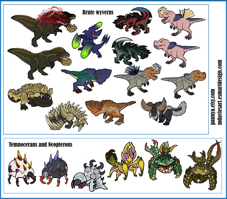 Monster Hunter Cute Decorative Monster Magnets average 8 | Etsy