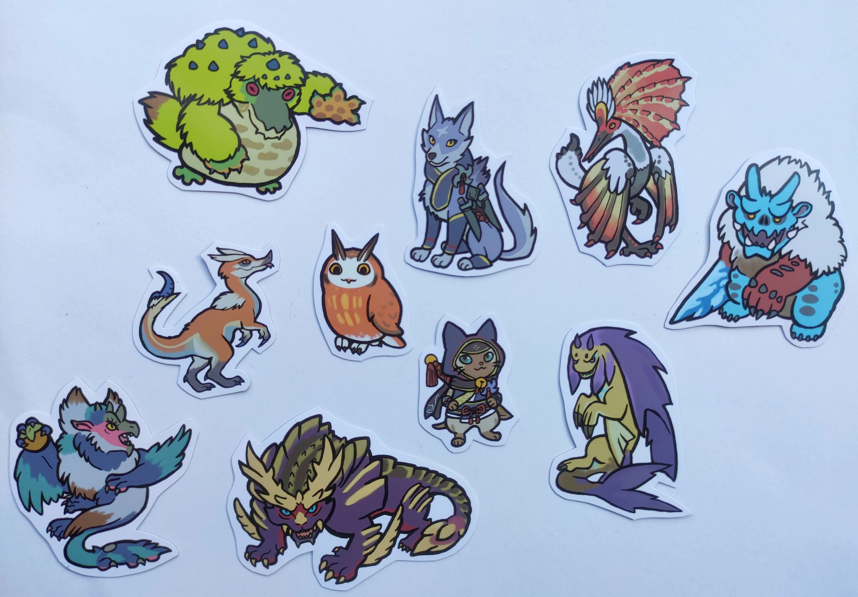 Monster Hunter Rise Cute Decorative Monster Magnets set of - Etsy Polska