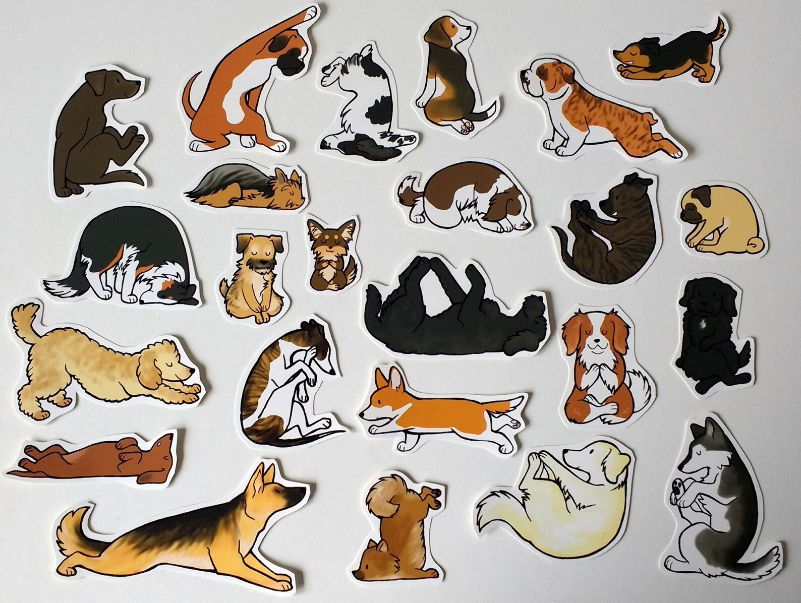 Cute Yoga Dog Stickers Made to Order Options Available - Etsy