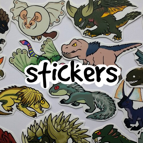 Monster Hunter World Stickers Set A - Etsy