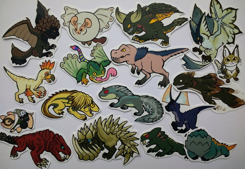 Monster Hunter World Sticker set | Etsy