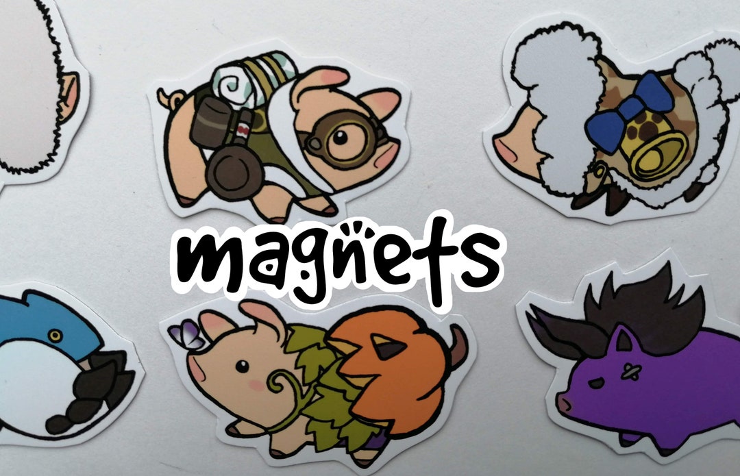 Monster Hunter Cute Poogie Decorative Magnets Pack of 8 - Etsy UK