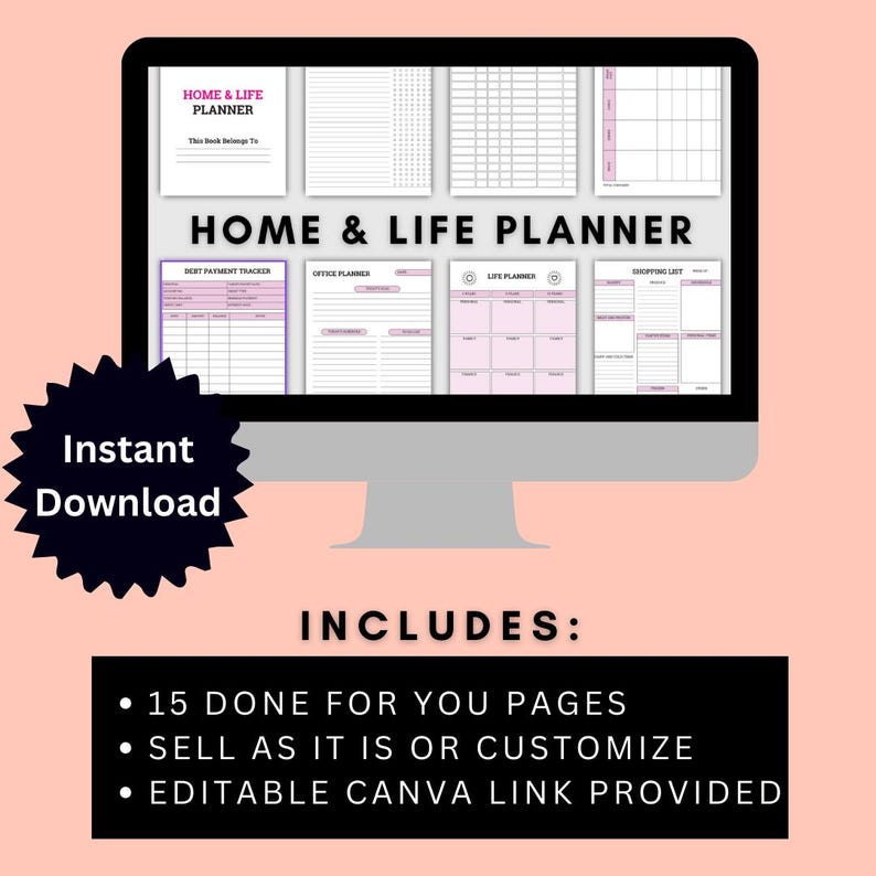 2024 Home Life Planner Bundle: Printable & Digital PDF for Home ...