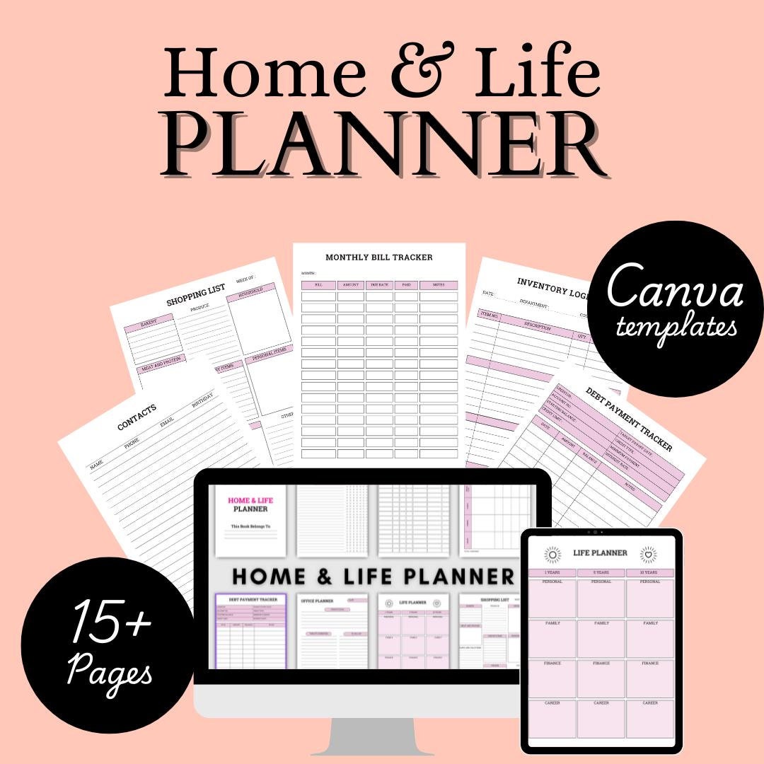 2024 Home Life Planner Bundle: Printable & Digital PDF for Home ...
