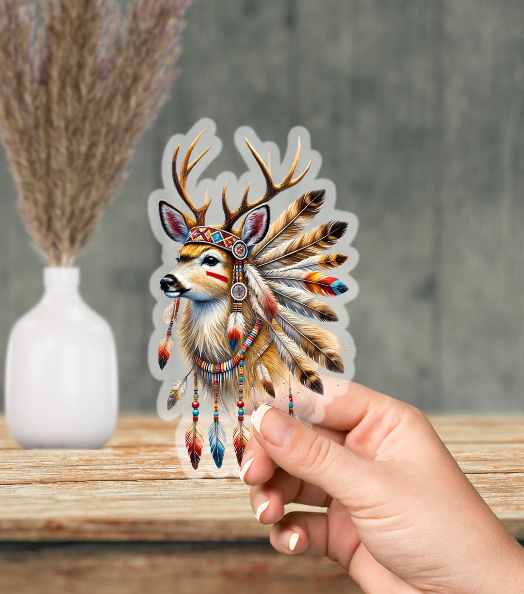 Cherokee Tribe Deer Sticker Native American Inspired Art - Etsy
