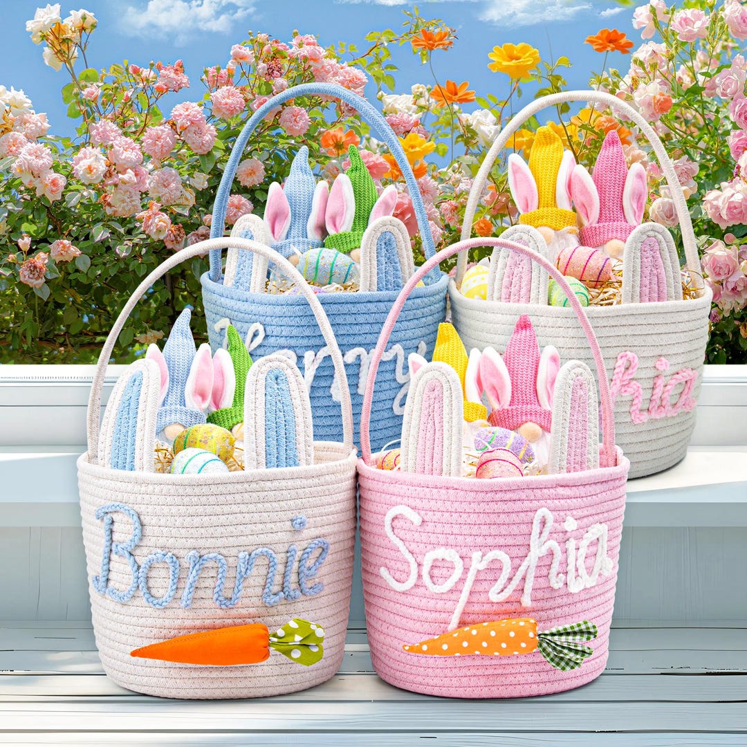 Personalized Baby Easter Basket, Personalized Easter Basket, Custom ...