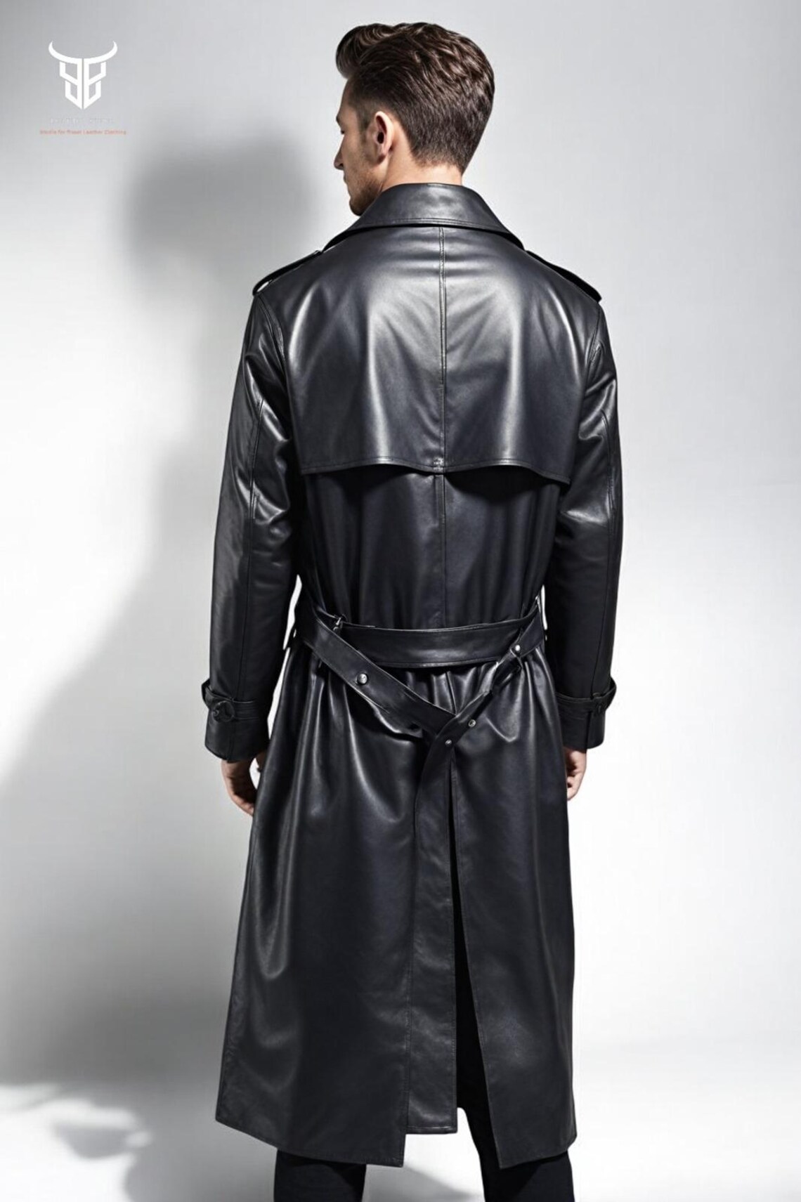 Handmade Genuine Real Soft Leather Black Coat for Men Duster Coat New ...