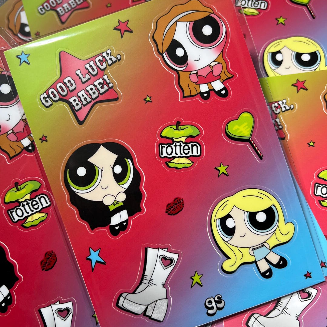 The Pop Star Trinity | Powerpuff Fan Art Sticker Sheet | Includes 7 ...