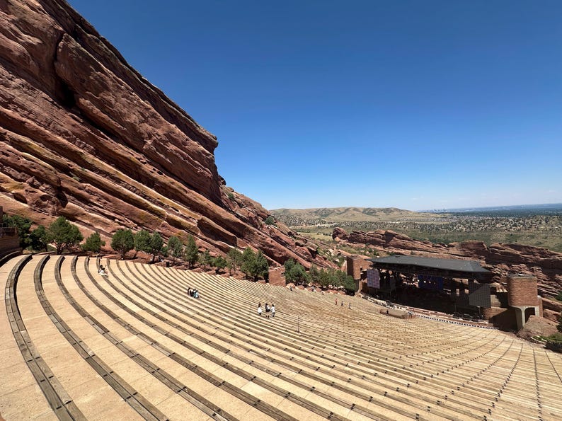 Iconic Red Rocks Amphitheater - Stunning Wall Art Print of Legendary ...